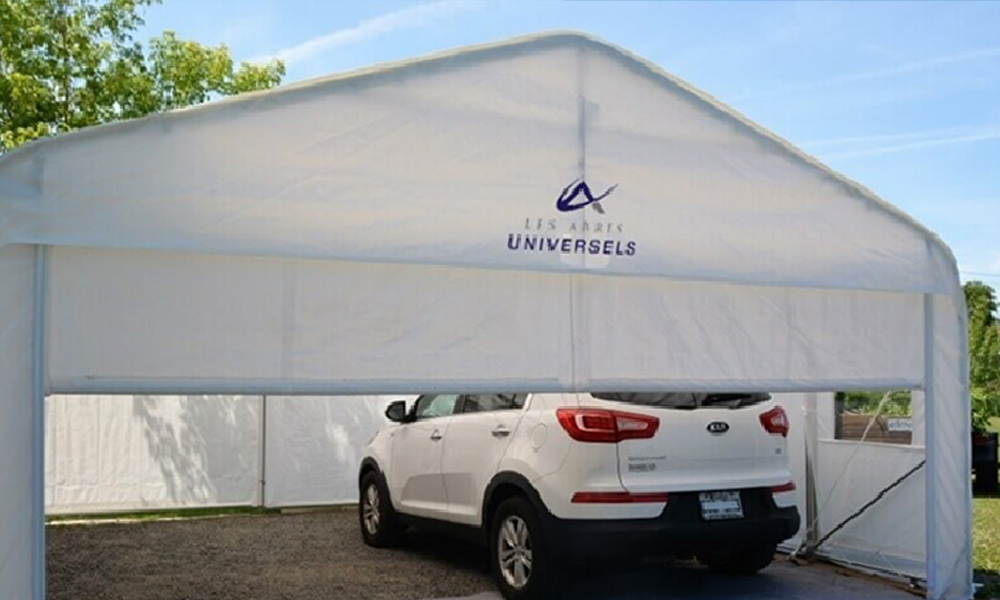 Double carport - 20' x 20' - Motorised door | Club Piscine Super Fitness